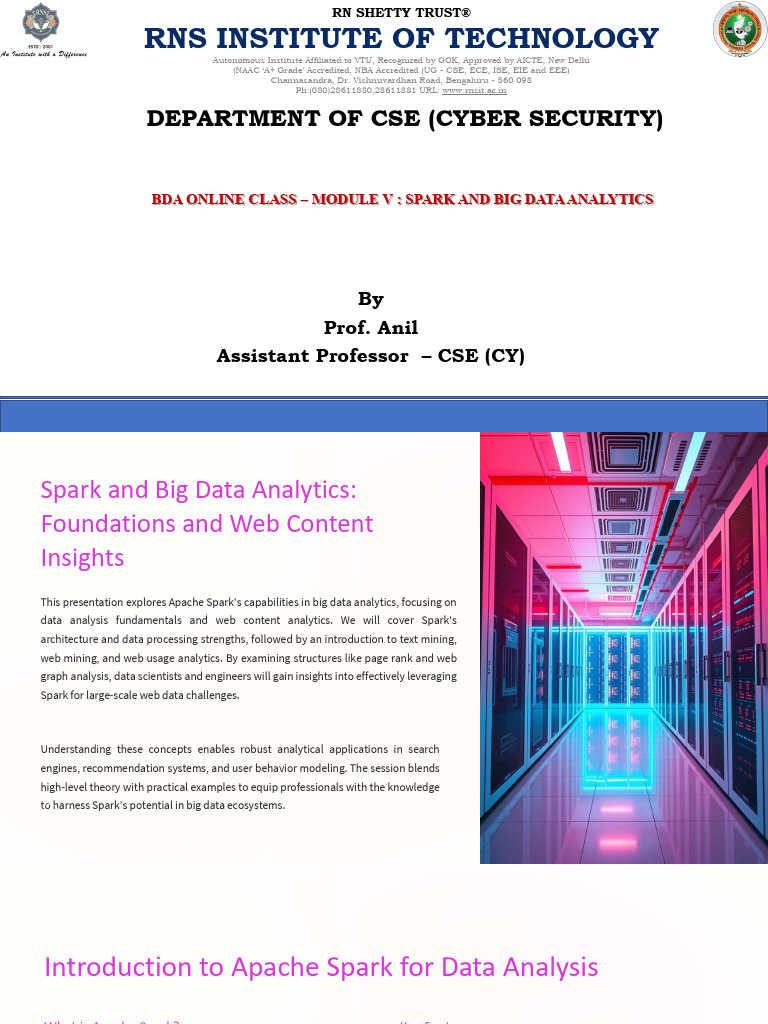 Spark and Big Data Analytics Foundations and Web Content Insights | PDF ...