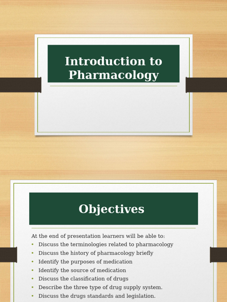 Introduction to Pharmacology Basics | PDF | Pharmacology | Drugs
