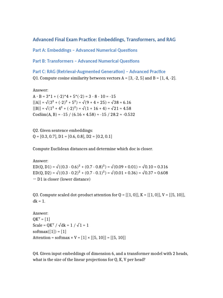 Advanced Final Exam Practice AI | PDF