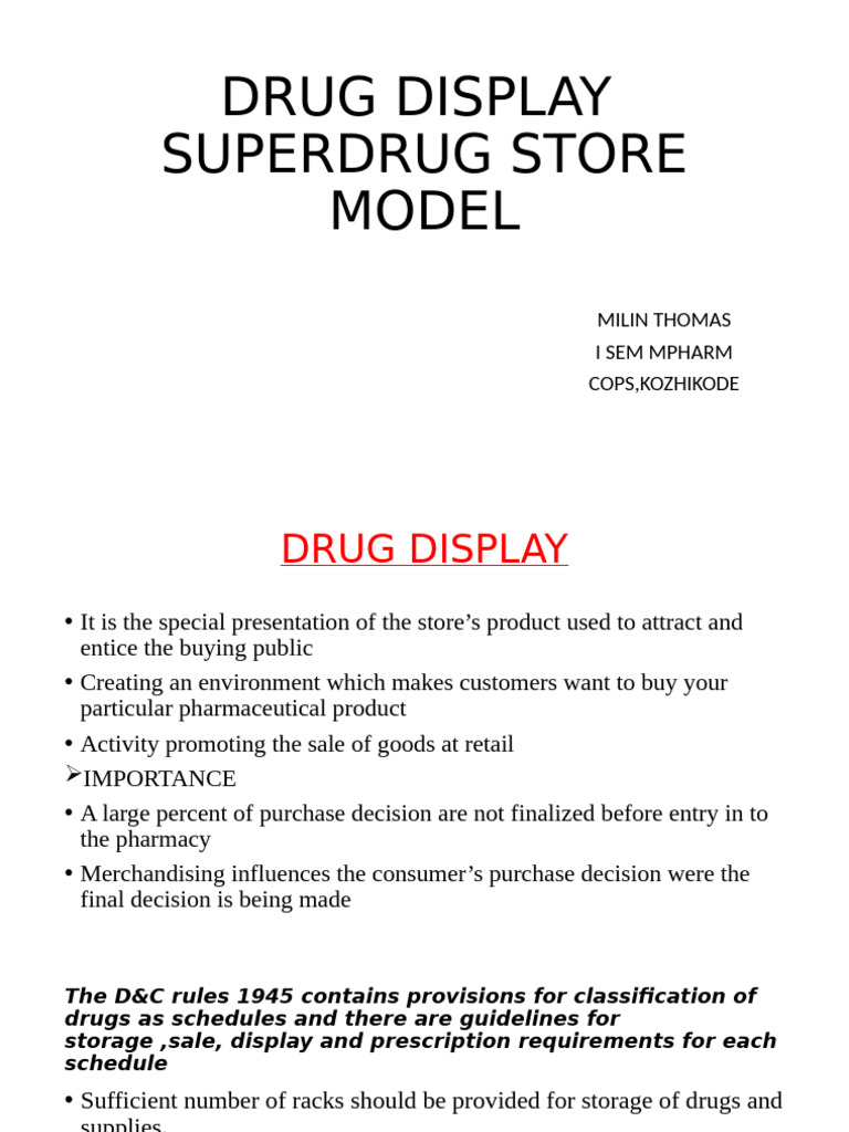 Superdrug Store Layout and Design | PDF | Pharmacy | Drugs