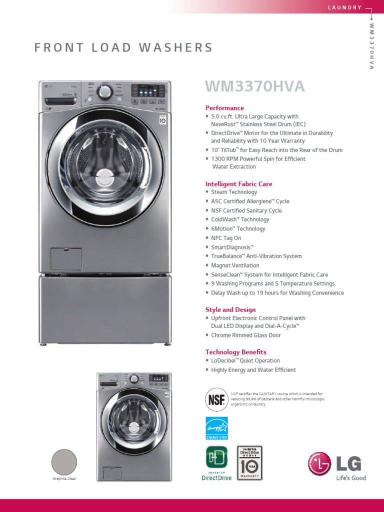 Wm3370hva Eng | PDF | Washing Machine
