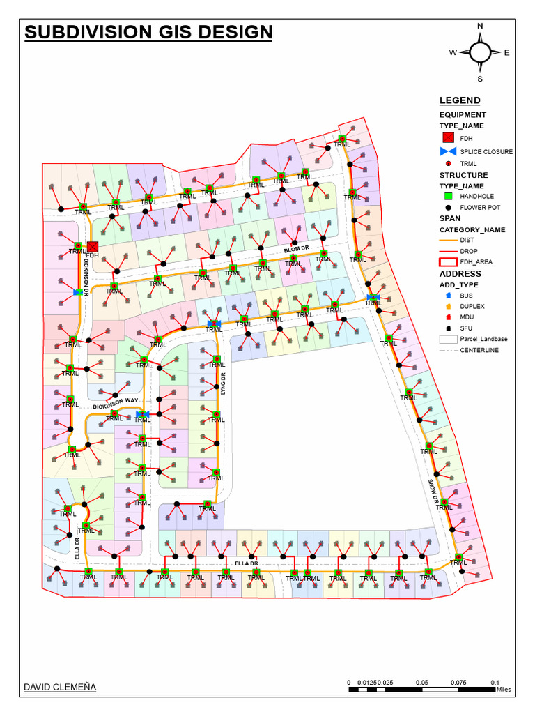Subdivision Gis Design - David Clemena | PDF