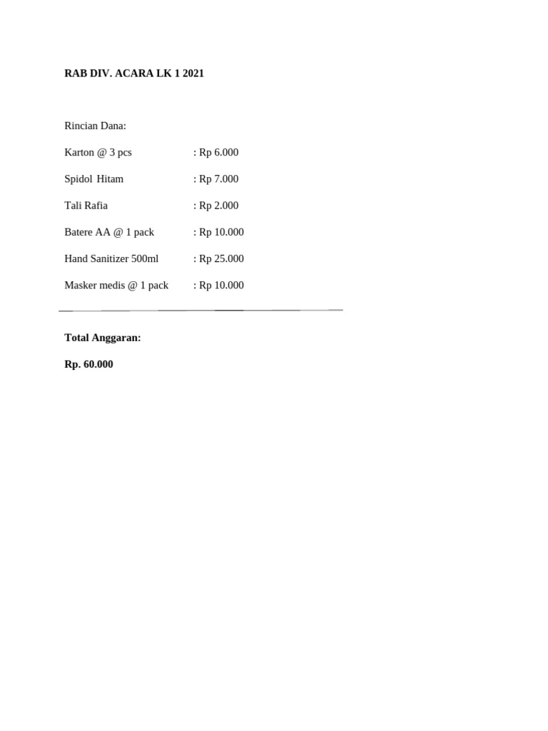 Rab Div. Acara LK 2021 - Fixed | PDF