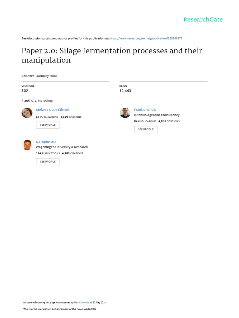 Silage Fermentation Techniques Explained | PDF | Mycotoxin | Lactic Acid