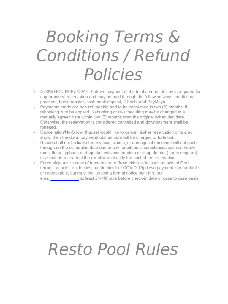 Timespool Online Entry Policies | PDF | Pet | Payments