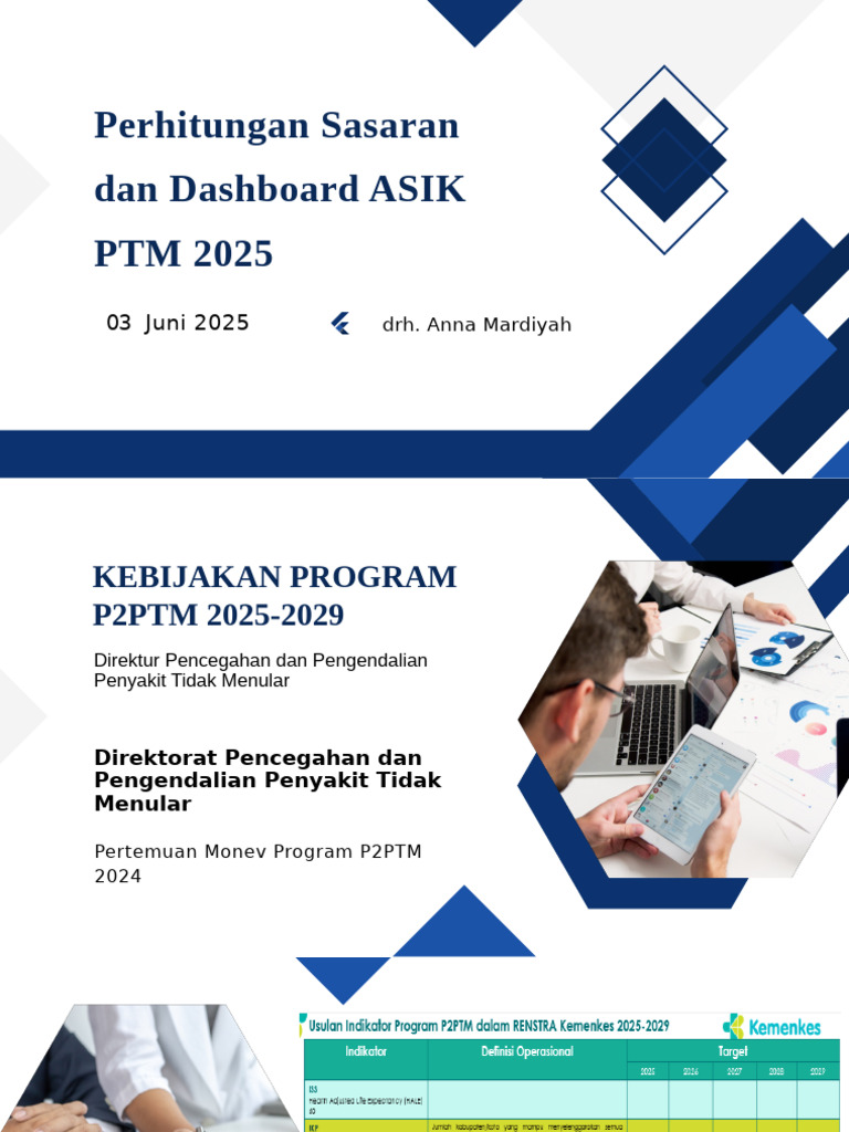 Perhitungan Sasaran Dan Dashboard Asik PTM 2025 | PDF