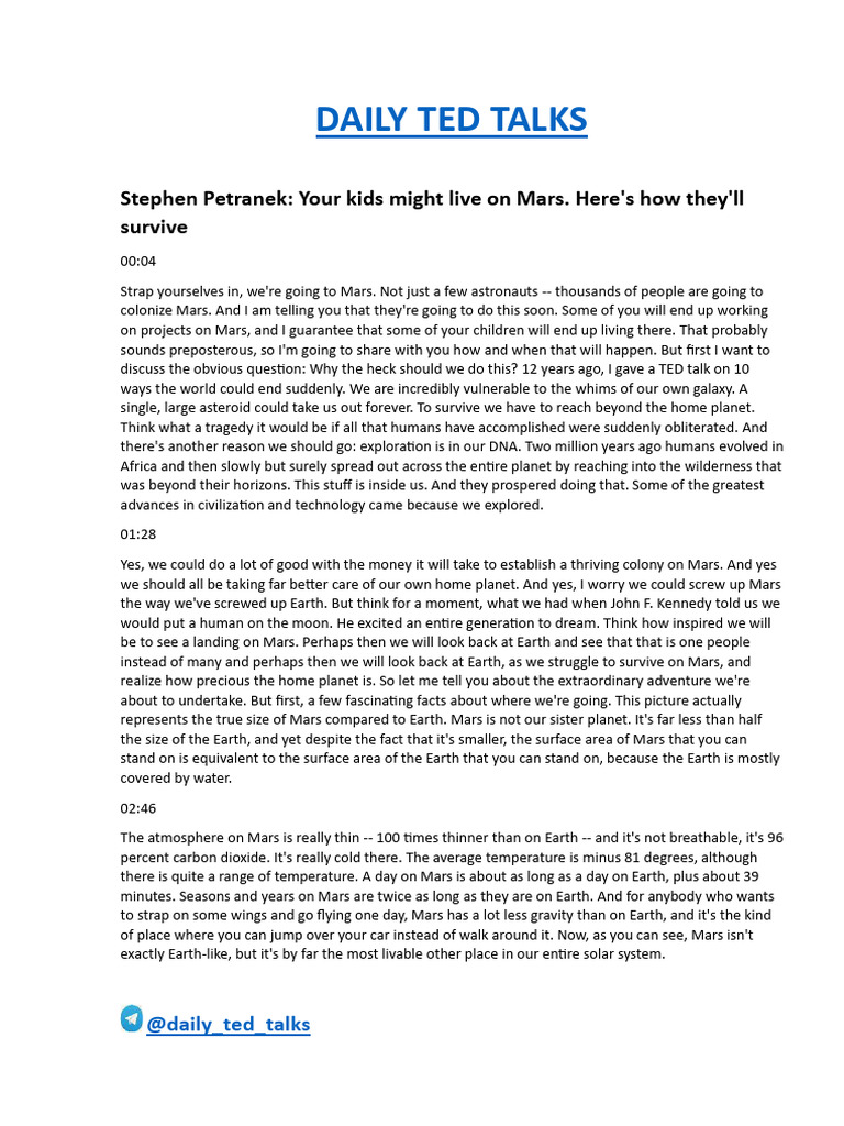 Colonizing Mars: Survival Strategies Explained | PDF | Greenhouse ...