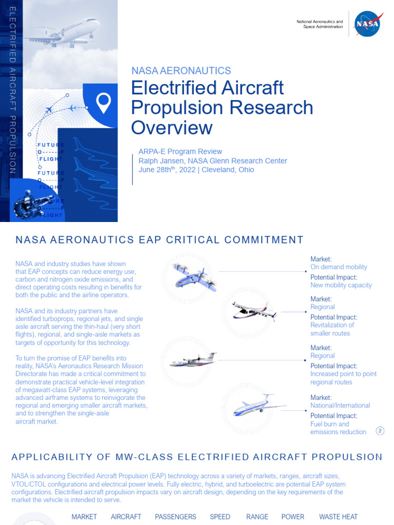 ARPA-E Program Review Panel NASA Slides FINAL | PDF | Aircraft | Transport