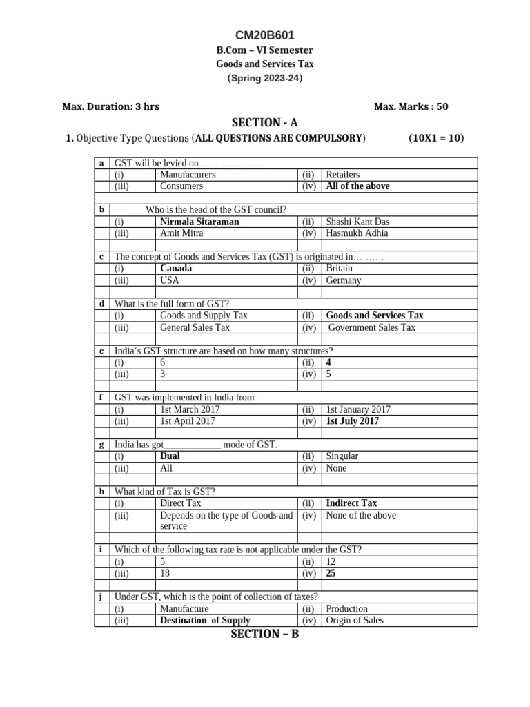 Format For Theory Question Paper | PDF | Taxes | Government Finances