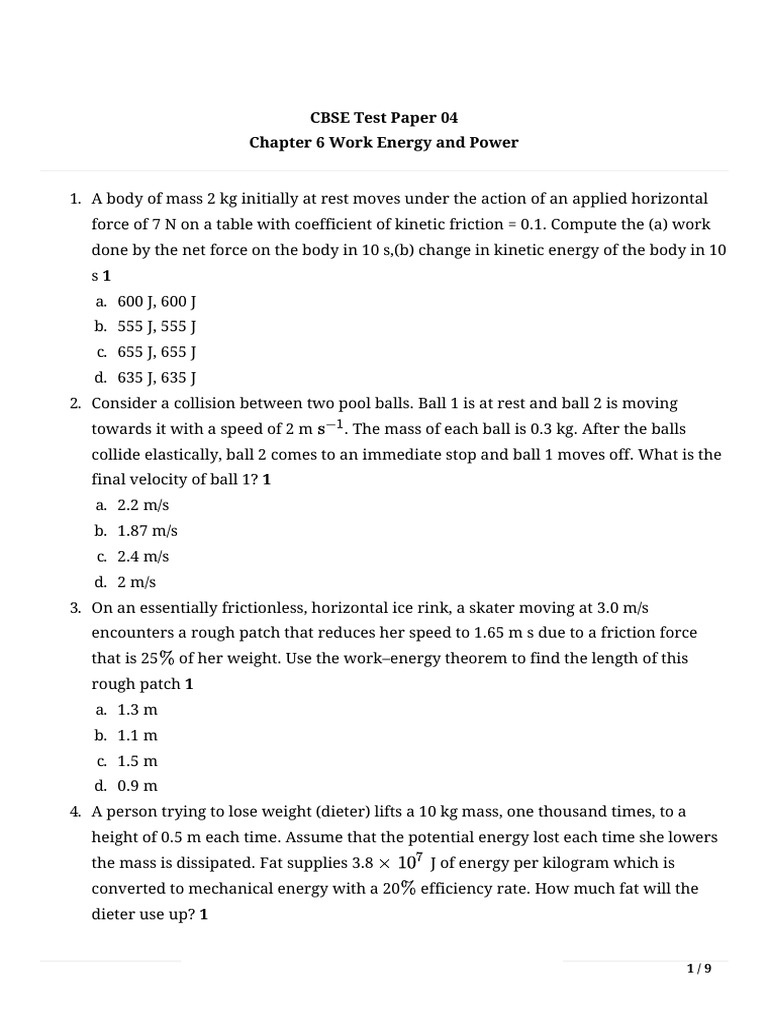 WorkEnergy&Power Paper 04 | PDF | Collision | Force