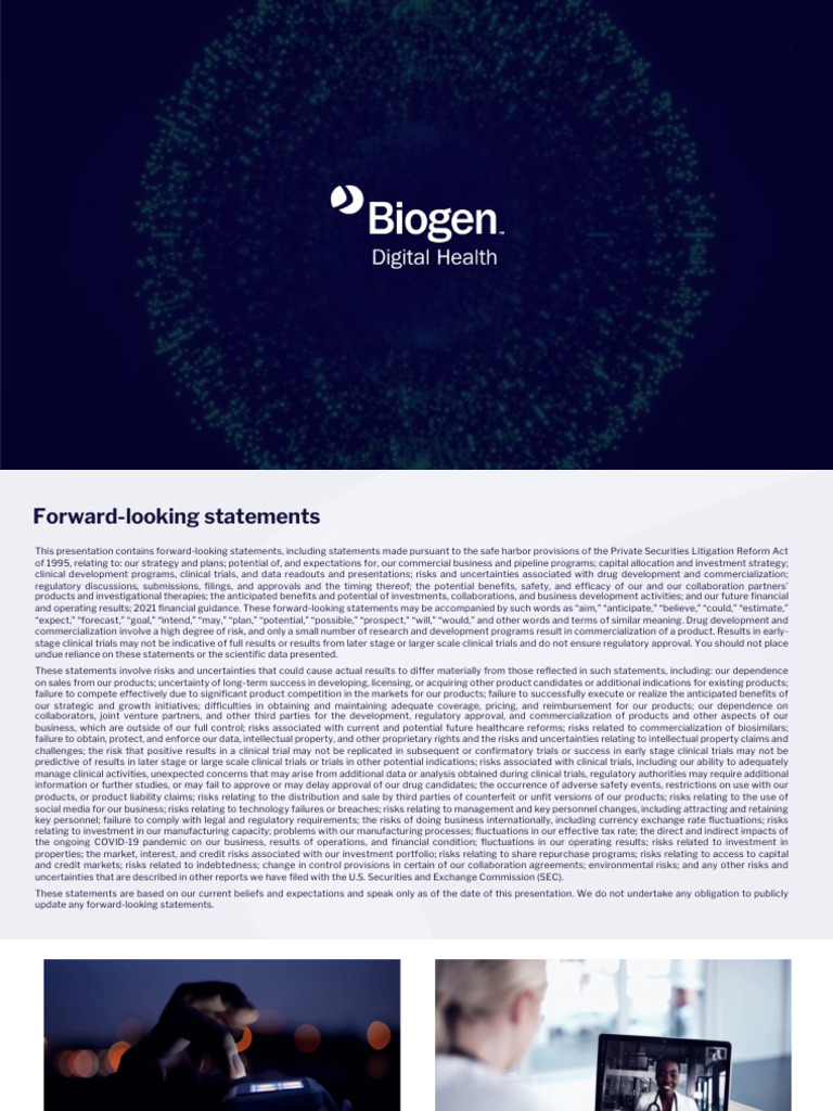 Biogen Digital Health Sept 2021 | PDF | Clinical Trial | Risk