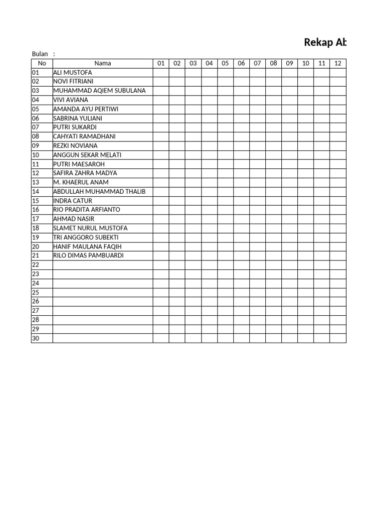Rekap Absensi | PDF