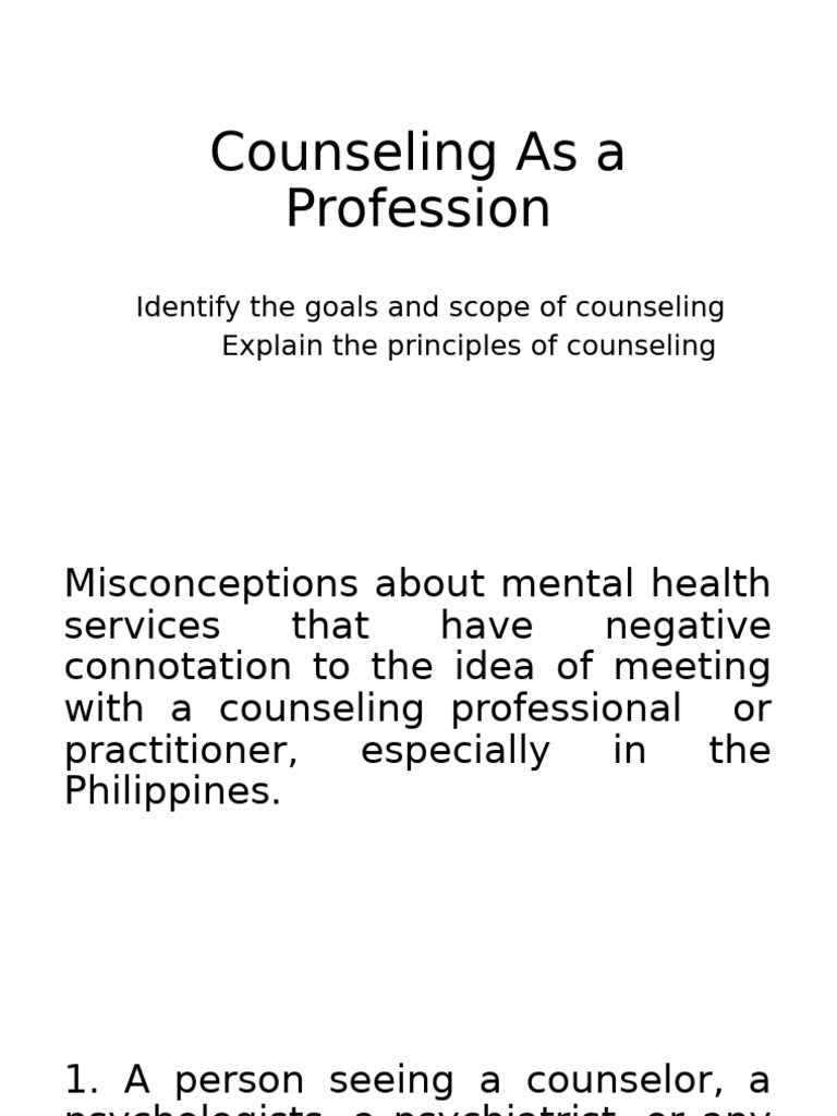 Counseling As A Profession | PDF | Counseling Psychology | School Counselor