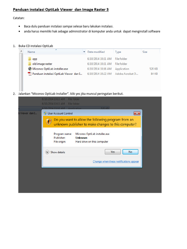 Panduan Instalasi OptiLab Viewer Dan Image Raster 3 | PDF