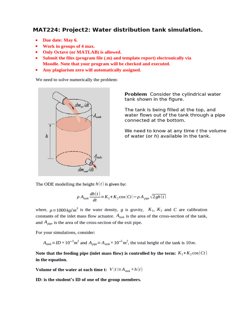 MAT224Project2v2 Edited | PDF | Ordinary Differential Equation | Equations
