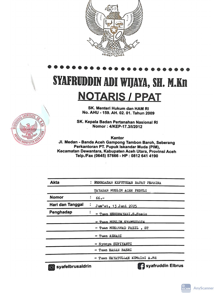 Akta Notaris MAP Terbaru | PDF