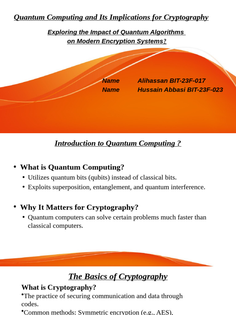 Informational Security Presentation by ALi Hassan BIT-23F-017 and Hussain Abbasi BIT-23F-023 ...