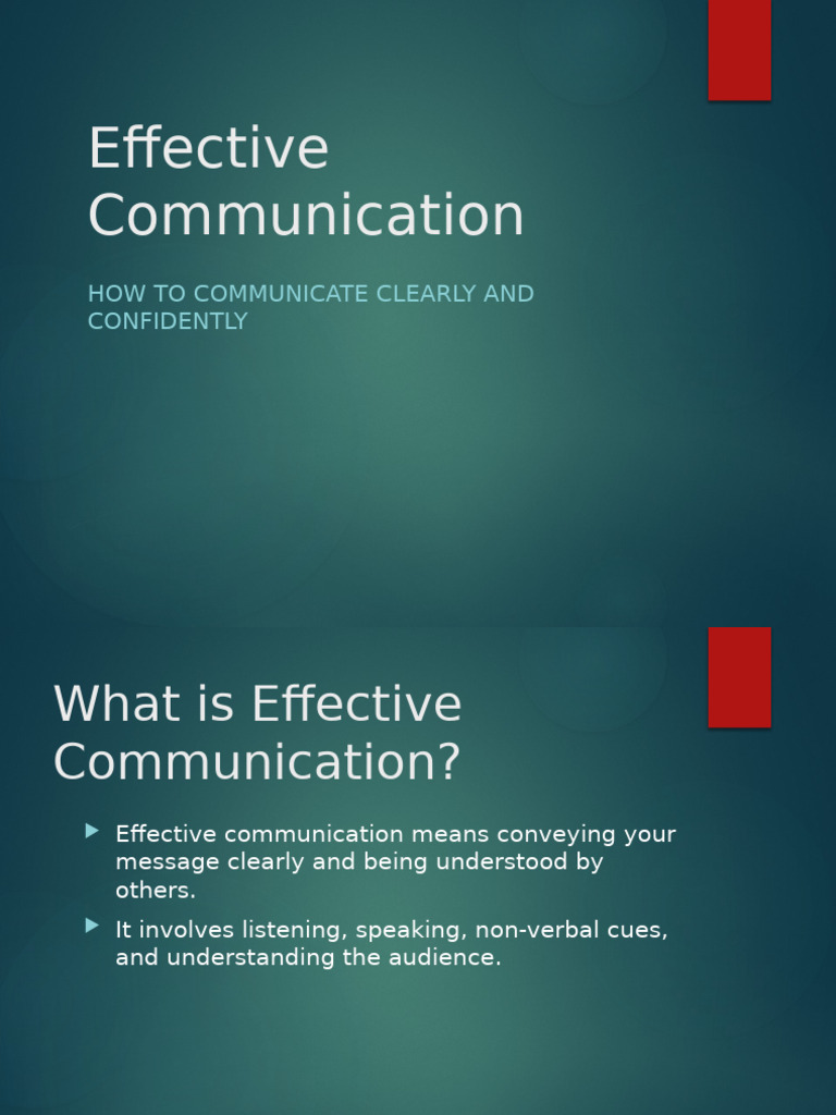 Effective Communication Presentation Pdf