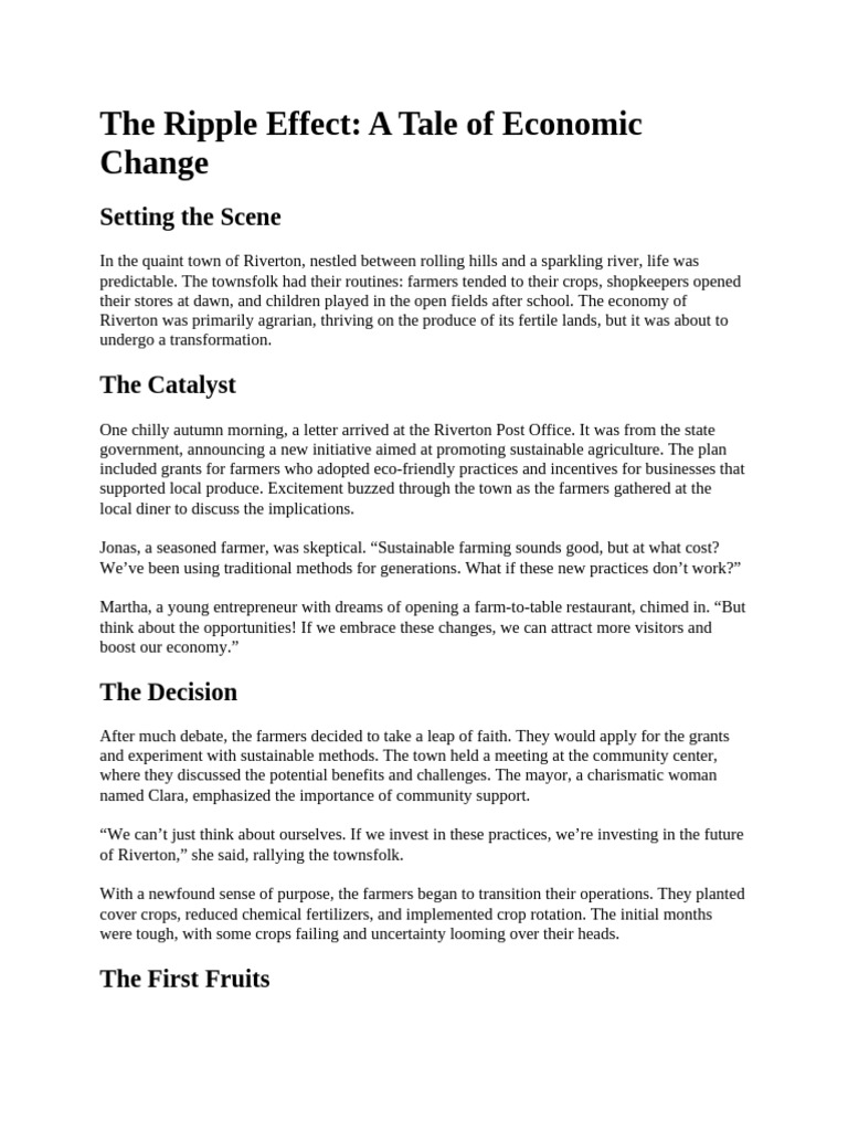 The Ripple Effect | PDF | Sustainable Agriculture | Economies