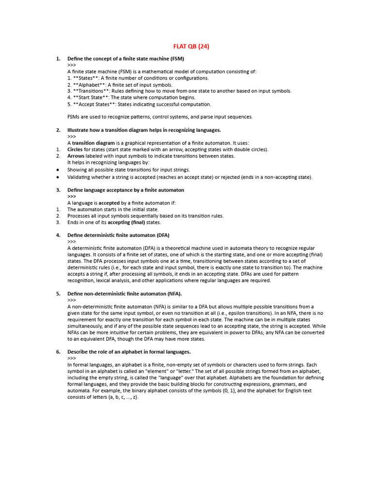 Flat | PDF | Parsing | Automata Theory