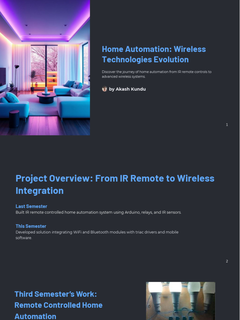 Home Automation: Wireless Technologies Evolution: by Akash Kundu | PDF | Home Automation ...