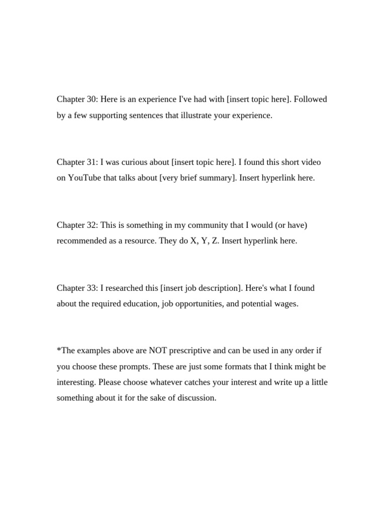 Chapter 30 Here Is An Experience Ive Had With Insert Topi | PDF