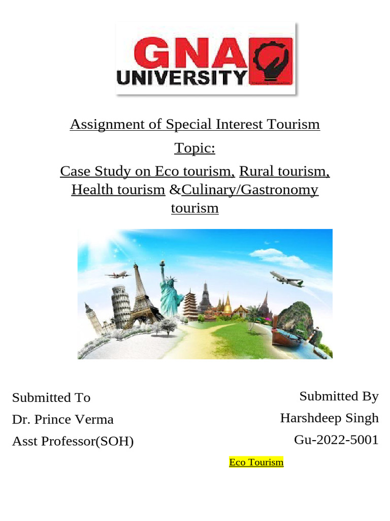 Assignment of Special Interest Tourism | PDF | Tourism