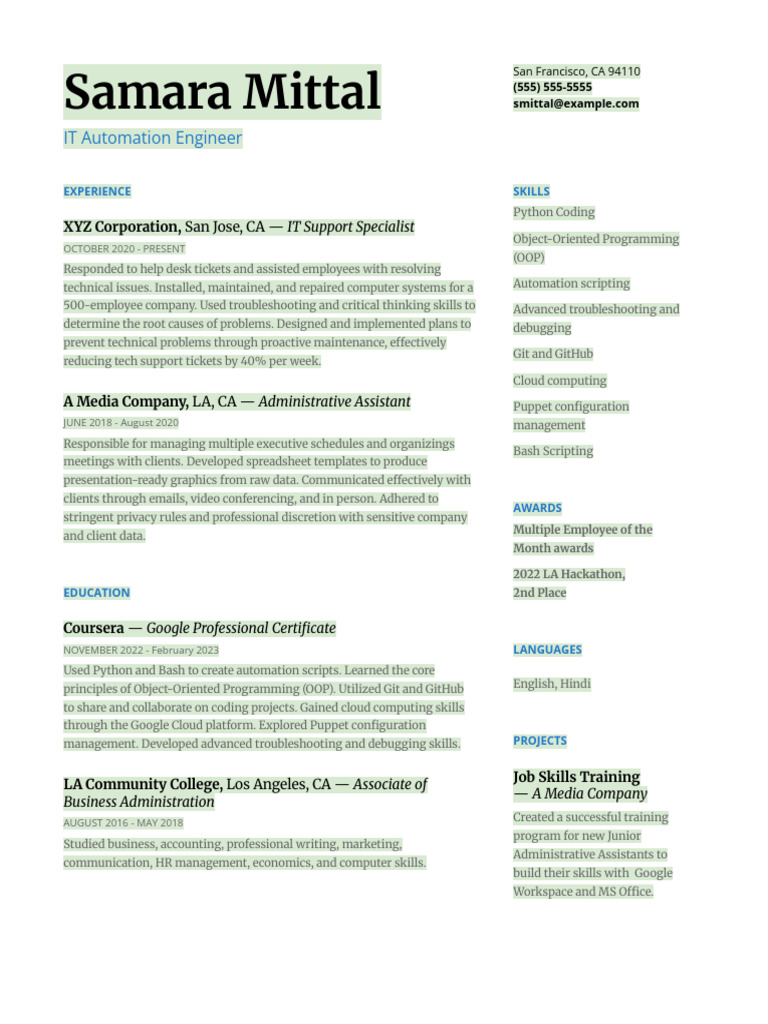Automation Engineer Resume Sample | PDF | Computer Programming | Object ...