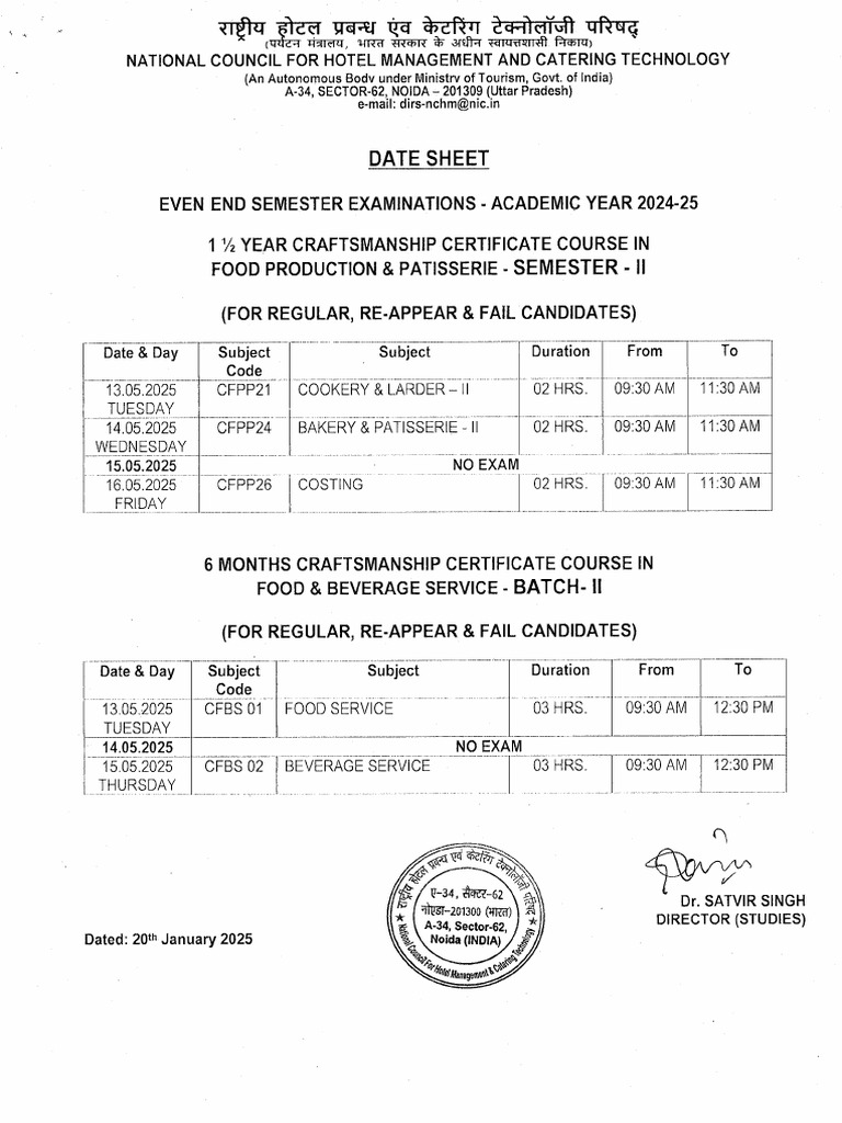 CFPP Time Table | PDF