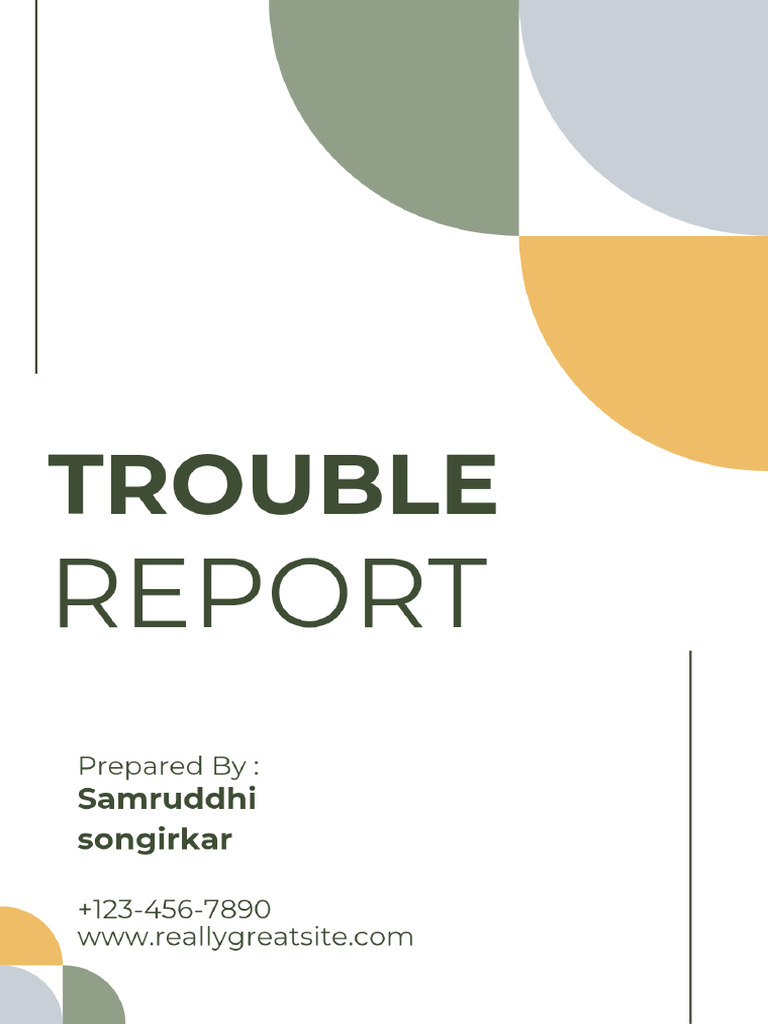Trouble Report | PDF