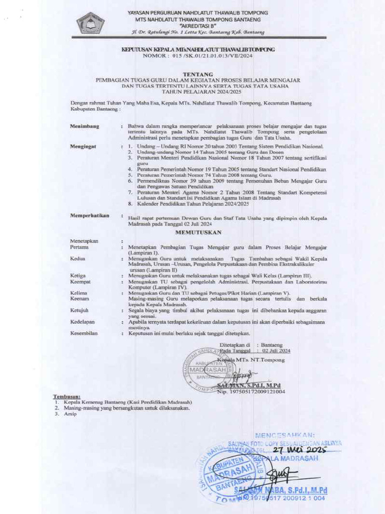 SK Ganjil 2024 | PDF