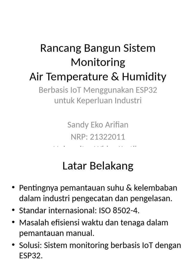 Presentasi Tugas Akhir Sandy Eko ESP32 Panjang | PDF