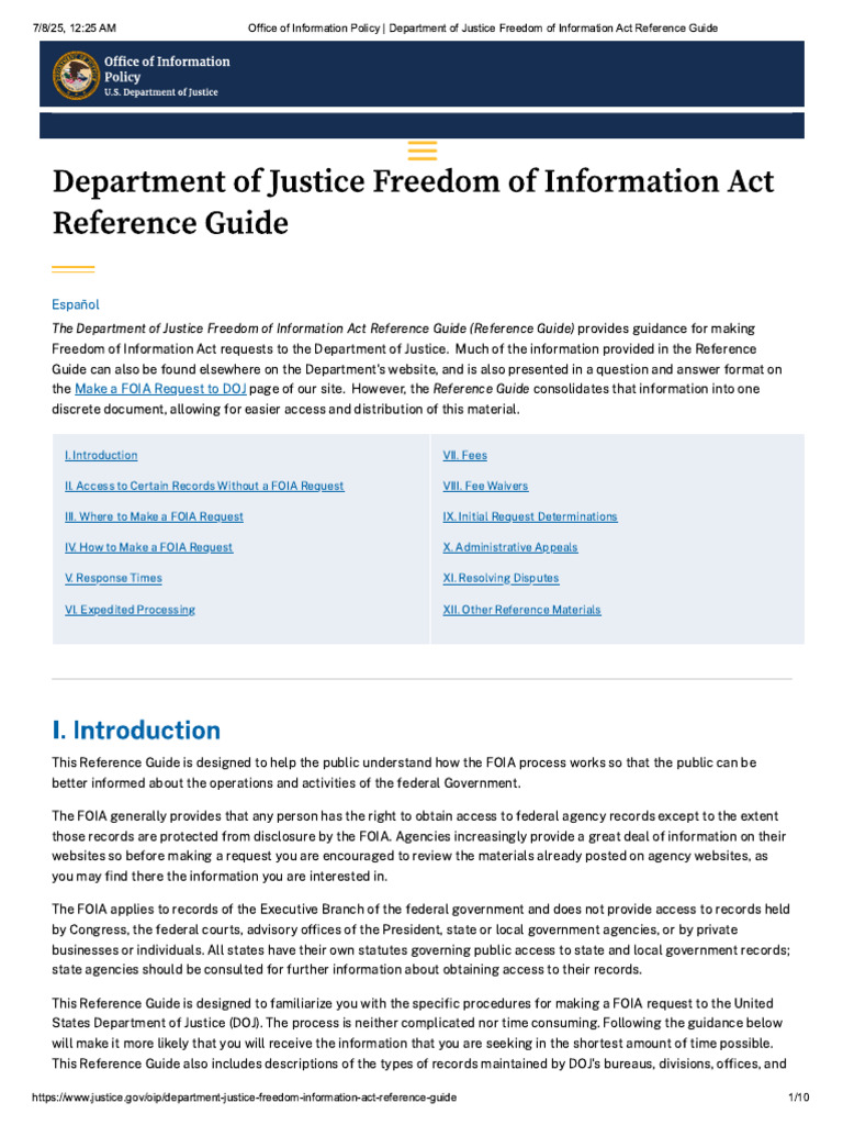 Office of Information Policy - Departme.. | PDF
