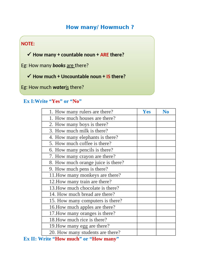 How Much - Howmany | PDF