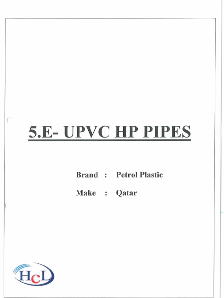 5.E UPVC Pipes | PDF