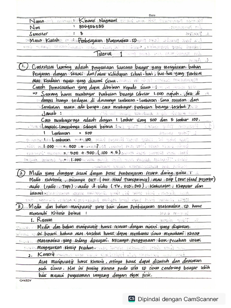 MTK Tutorial 1 Kinan8 | PDF