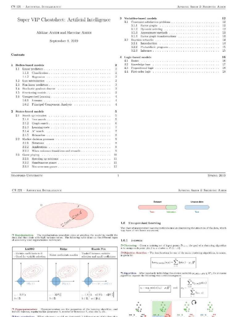 Super VIP Cheatsheet - Artificial Intelligence | PDF