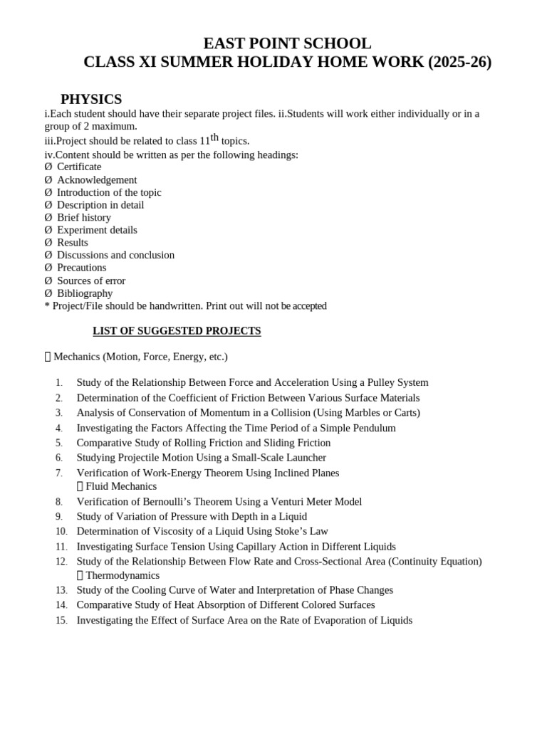 59class Xi Summer HHW (2025-26) | PDF | Acid | Redox