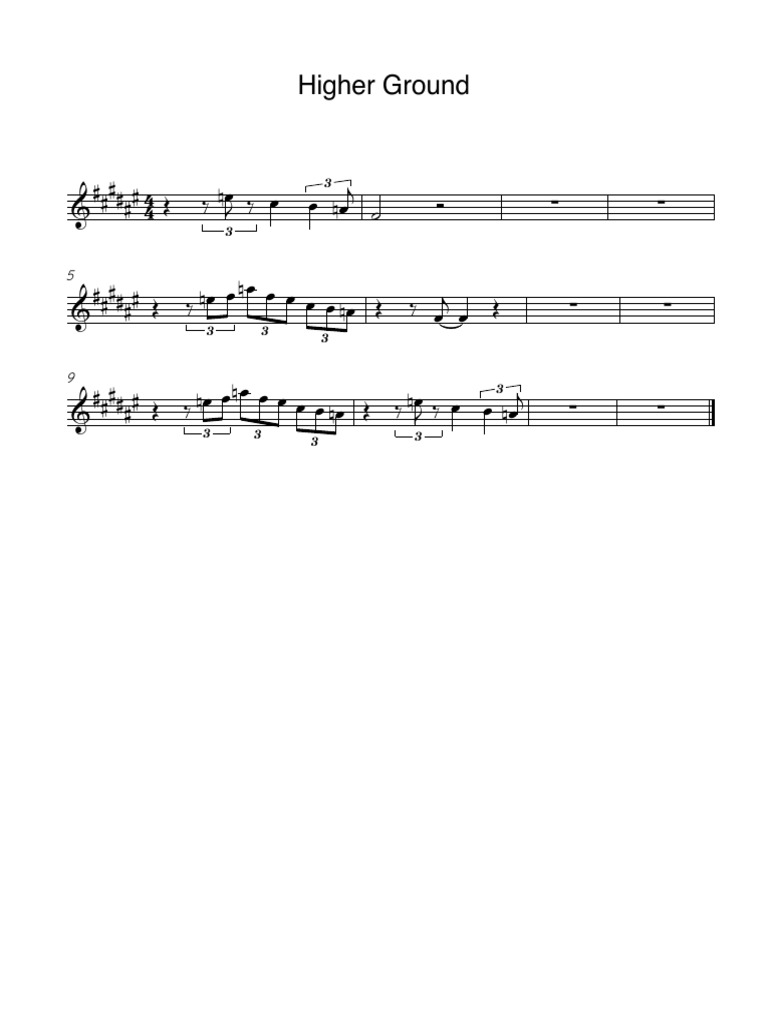 Higher Ground - Full Score | PDF