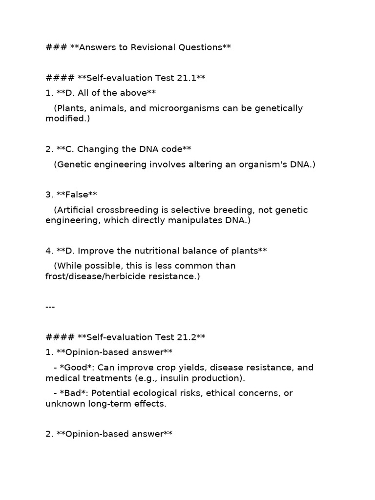 Genetic Engineering vs. Artificial Selection | PDF | Genetically ...
