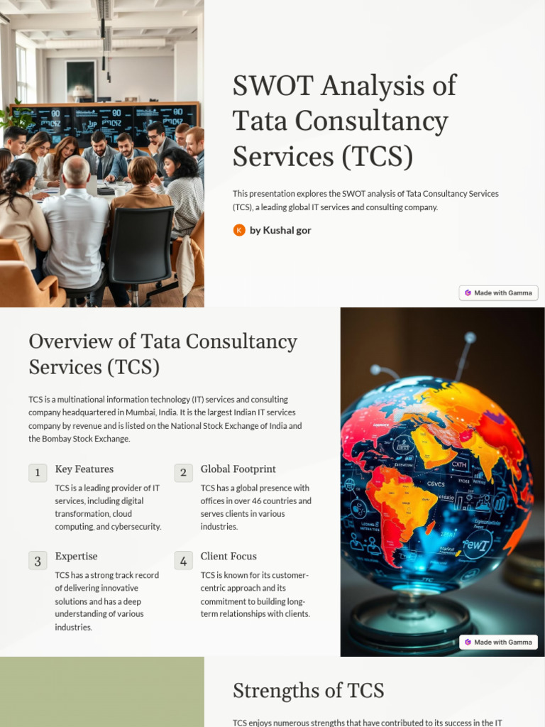 TCS SWOT Analysis and Strategic Insights | PDF | Economies | Business