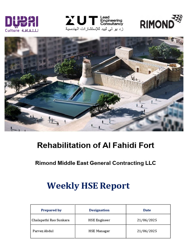 Weekly HSE Report 21.06.2025 | PDF | Occupational Safety And Health ...