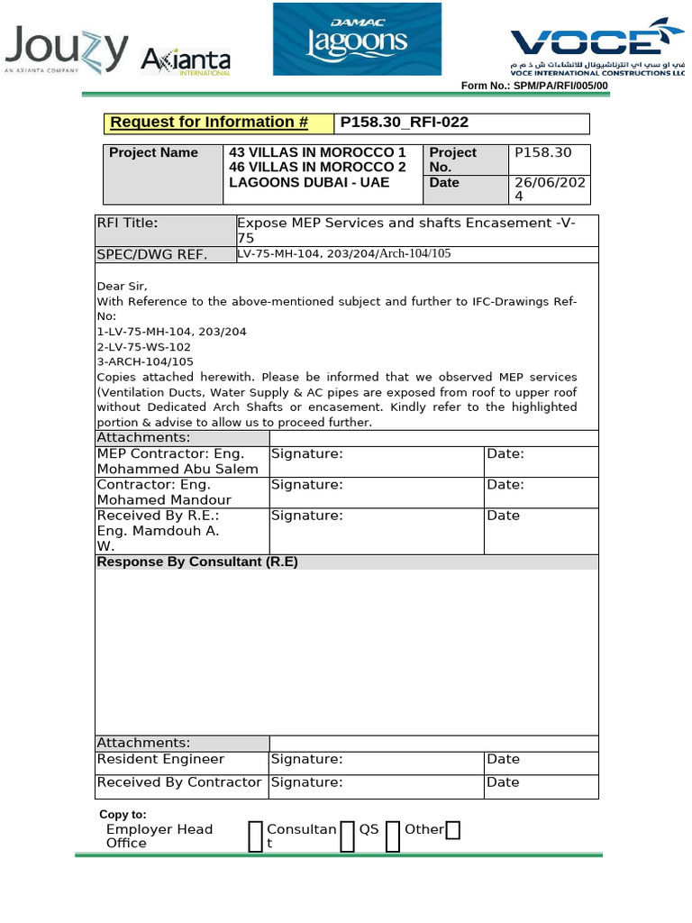 01-Expose MEP Services and Shafts-V75 | PDF