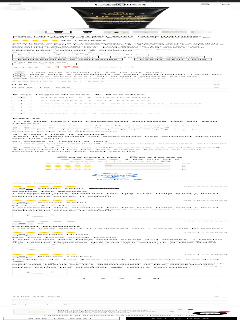 Lashika De-Tan Facewash For Clear Skin - Lashika Skincare | PDF ...