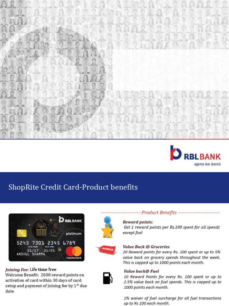 ShopRite Credit Card Benefits Overview | PDF | Loyalty Program | Credit ...