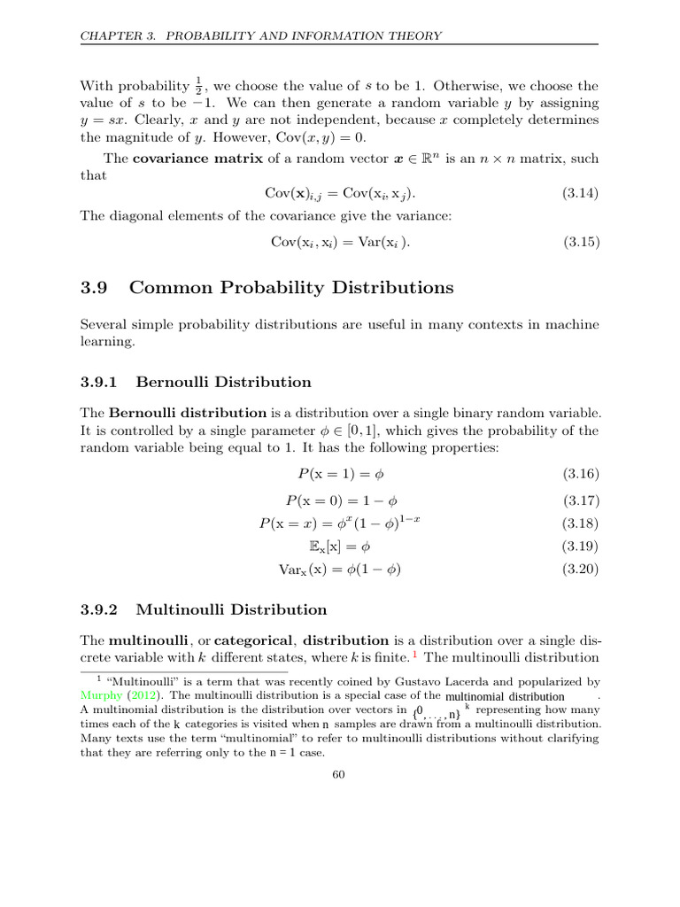 3.9 Common Probability Distributions: Covariance Matrix | PDF