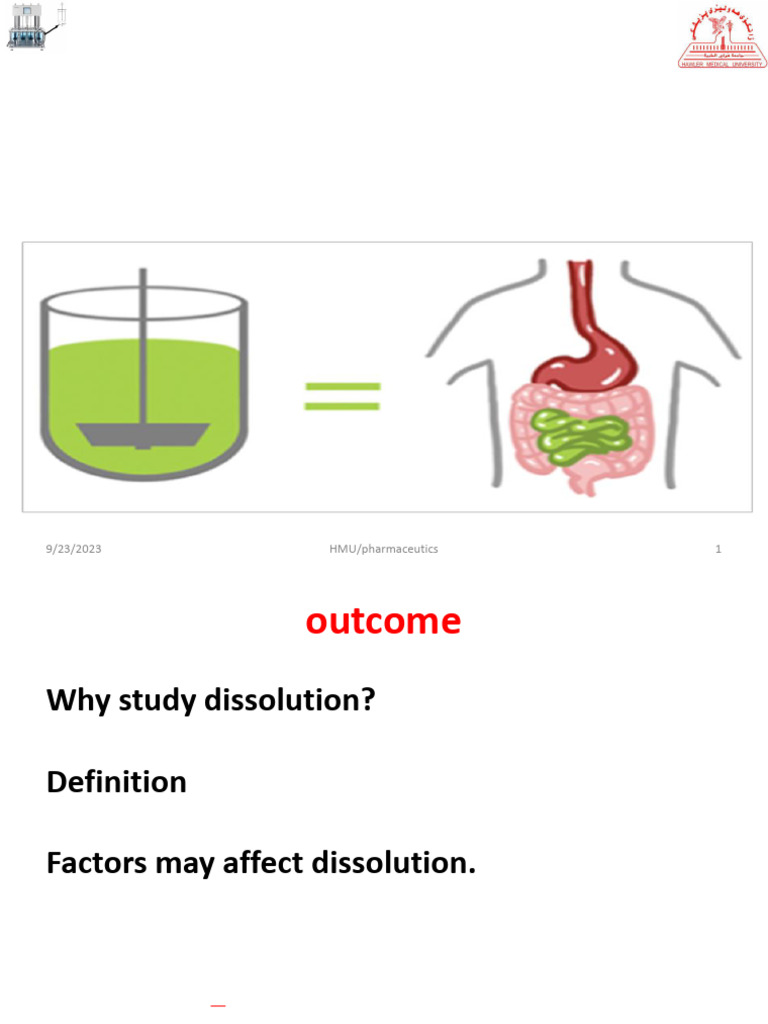 Lecture Three Dissolution and and Methods of Drug Release. | PDF | Solvation | Diffusion