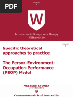 Person-Environment-Occupation Model | PDF | Occupational Therapy | Behavior