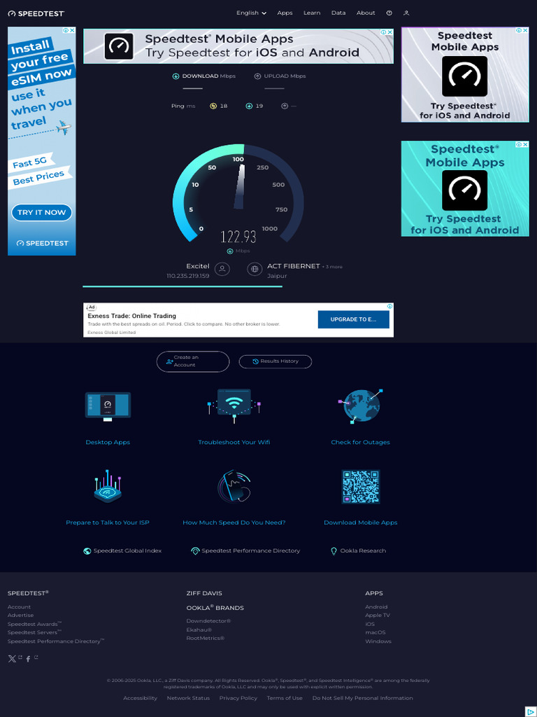 Speedtest by Ookla - The Global Broadband Speed Test | PDF | Mobile App ...