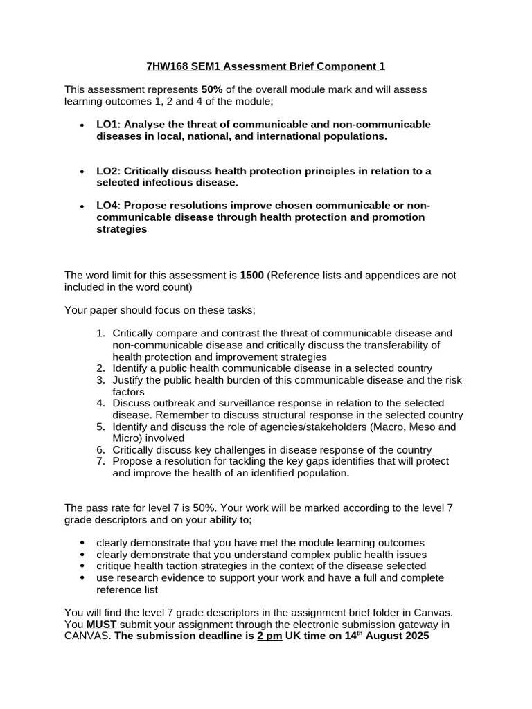 7HW168 Assessment Briefs and Marking Rubrics | PDF | Evaluation ...